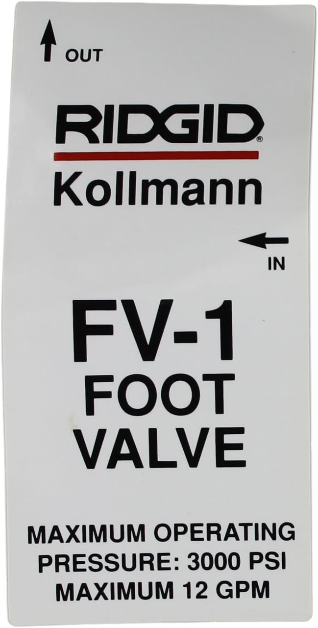 RIDGID LABEL MODEL NO. - IMS Bolt