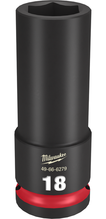 Milwaukee SHOCKWAVE Impact Duty 1/2"Drive 18MM Deep 6 Point Socket - 49 ...