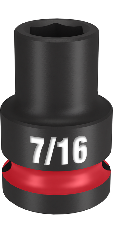 Milwaukee SHOCKWAVE Impact Duty 1/2"Drive 7/16" Standard 6 Point Socket ...