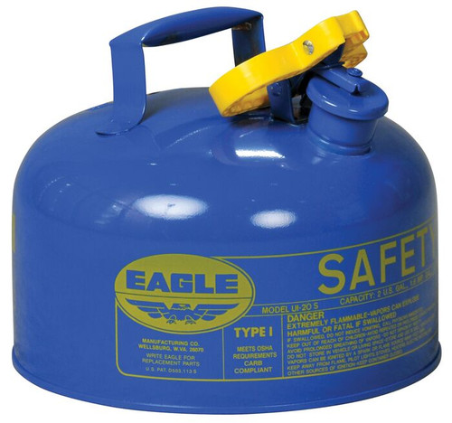 Eagle UI20SB 2 Gal. Blue Safety Can Type 1 | Industrial Maintenance Supply