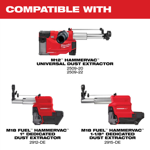Milwaukee 49-90-2302 M12 HAMMERVAC Universal Dust Extractor Nozzles ...