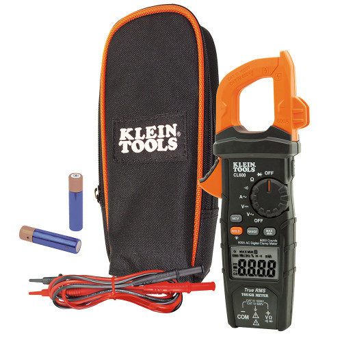 Klein Tools CL600 Digital Clamp Meter, True RMS, AC Auto-Ranging, 600 ...