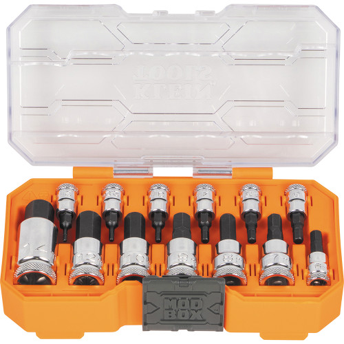 Klein Tools 65213HEXM Knurled Hex Bit Socket Set, Metric, 13-Piece ...