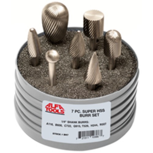 Alfa Tools BH7 7pc Super HSS Burr Set