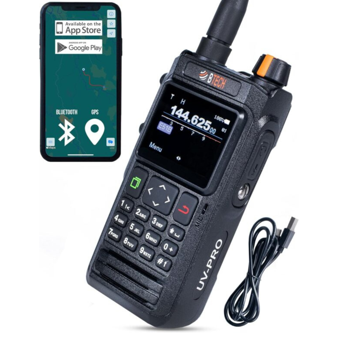 BTECH UV-PRO Radio – Dual Band VHF/UHF with APRS, Bluetooth, and USB-C ...