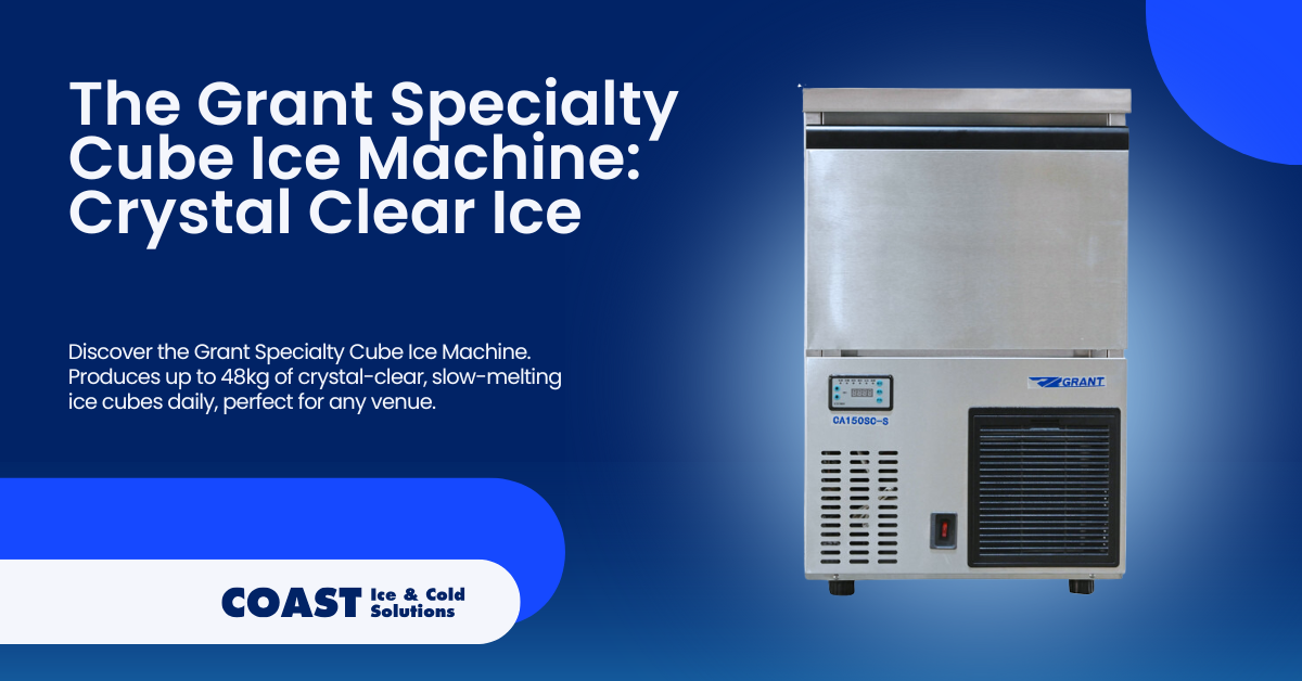 The Grant Specialty Cube Ice Machine: Crystal Clear Ice - Coast ...