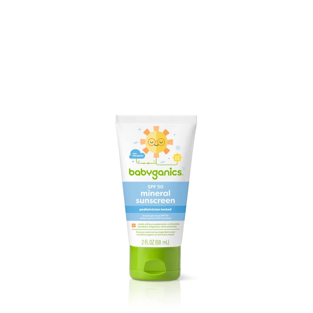 Baby & Kids Mineral Sunscreen Lotion | SPF 50+, 6oz | Babyganics