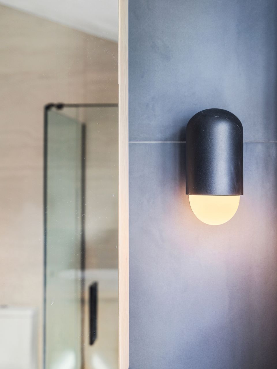 Bryson IP44 Wall Light Black | Lighting Direct