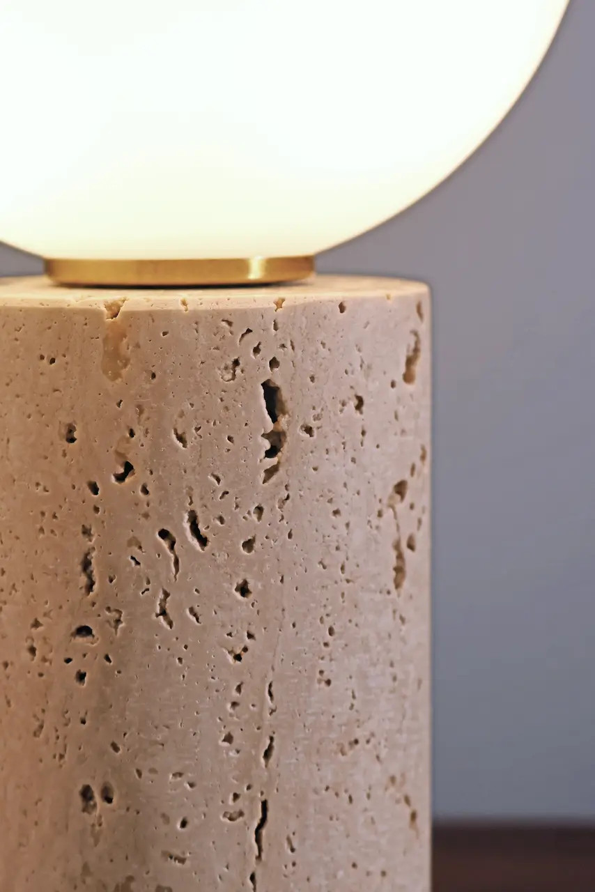 Duomo Travertine Table Lamp | Lighting Direct