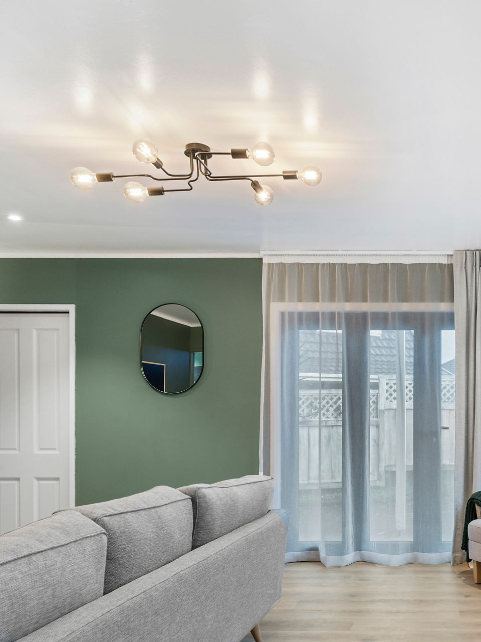 Pelle 6 Light CTC Black | Lighting Direct