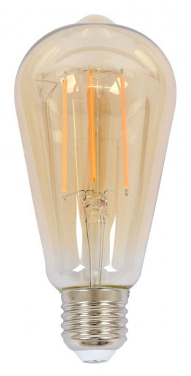 LED 8W ST64 E27 2200K Dimmable Amber | Lighting Direct