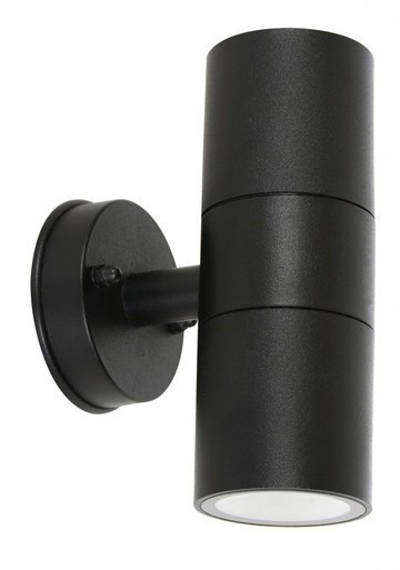 Liro IP65 2 Light Wall Light Carbon Fibre Blend Black | Lighting Direct