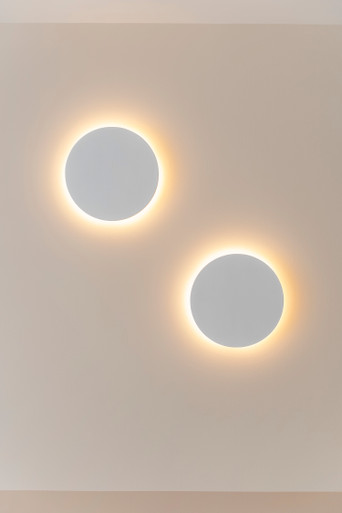 Disc 250mm Wall Light White | Lighting Direct