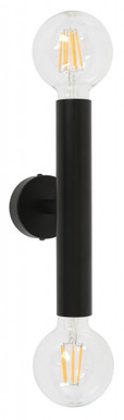 Piero 2 Light Wall Light Black | Lighting Direct
