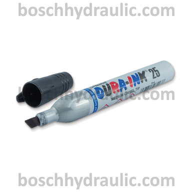 DURA-INK 25 Metal Barrel Chisel Permanent Ink Marker - Black - Bosch ...