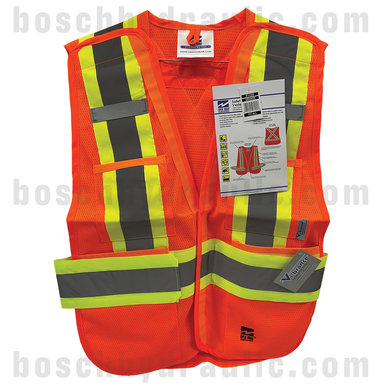 SAFETY VEST OPEN ROAD ORANGE 1 SIZE ALL - Bosch Hydraulic Connections Ltd.