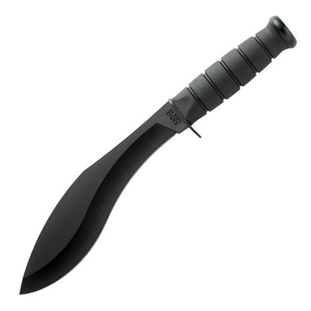 Ka-Bar Combat Kukri Fixed Blade Knife Black Kraton [8.50" Plain Black ...