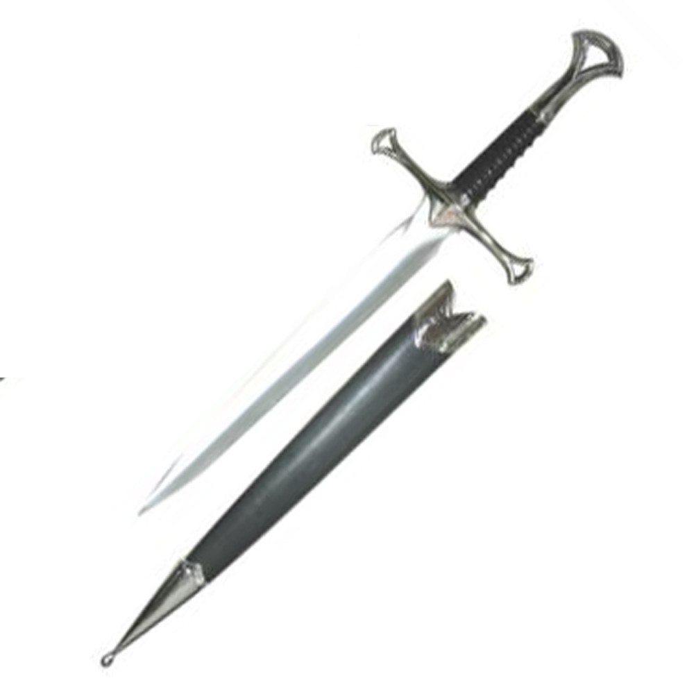 13.5" Medieval Dagger w/ Metal Handguard Hard Scabbard - Pure Blades