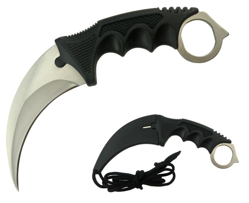 Silver Karambit Fixed Blade Hunting - Pure Blades