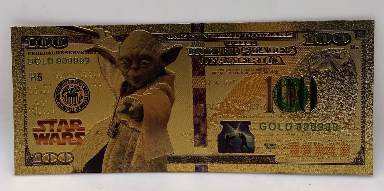 Star Wars (Yoda) Souvenir Coin Banknote - Pure Blades