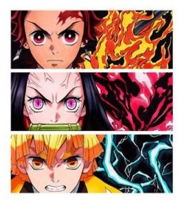 3D Motion Sticker (Demon Slayer) Tanjiro, Nezuk, Zenitsu [Rectangel ...