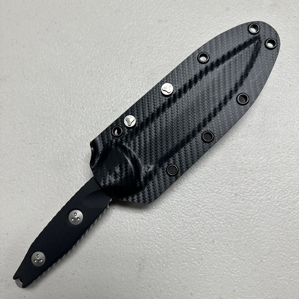 Microtech Socom Alpha Black Fixed Blade G-10 (5.00" Stonewash M390) 113 ...