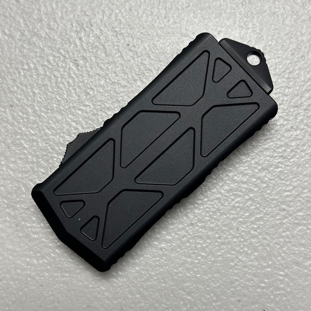 Microtech Exocet All Black Tactical OTF Knife Double Edge (1.98" Black ...