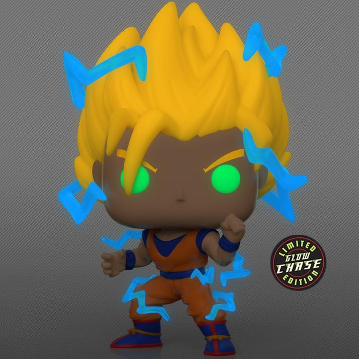 Funko POP Chase Super Saiyan 2 Goku (Glow-in-the-Dark) "Dragon Ball Z ...