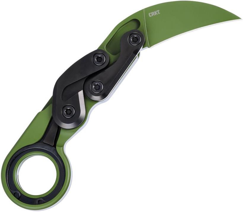 CRKT - Provoke (Green Cerakote) Karambit Folding Pocket Knife ...