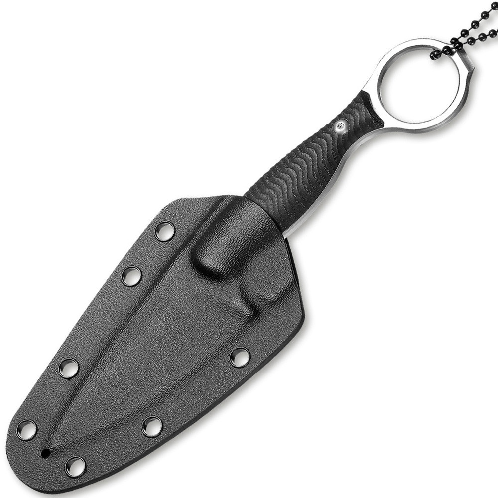 Boker Plus Accomplice Fixed Blade Knife Black G-10 [3.125" Plain Satin ...