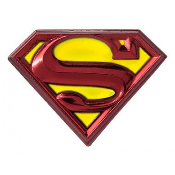 Superman Logo Pewter Color Lapel Pin - Pure Blades