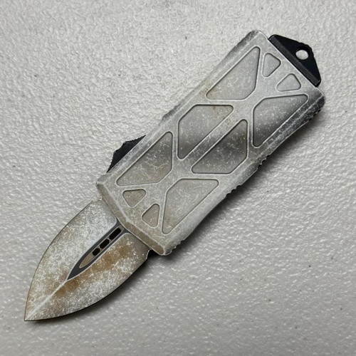 Microtech Exocet White OTF Knife Sandtrooper Double Edge (1.98" M390 ...