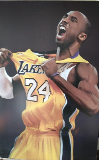 Kobe Bryant Ripped Shirt Poster - Pure Blades