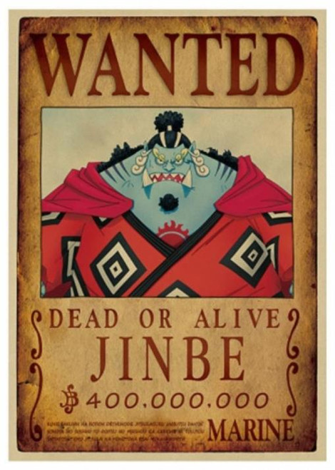 Print - One Piece Wanted Poster (JINBE) 400,000,000 - Pure Blades