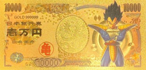 DBZ Anime (Vegeta) Souvenir Coin Banknote - Pure Blades