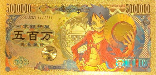 One Piece Anime (Monkey D. Luffy) Souvenir Coin Banknote - Pure Blades