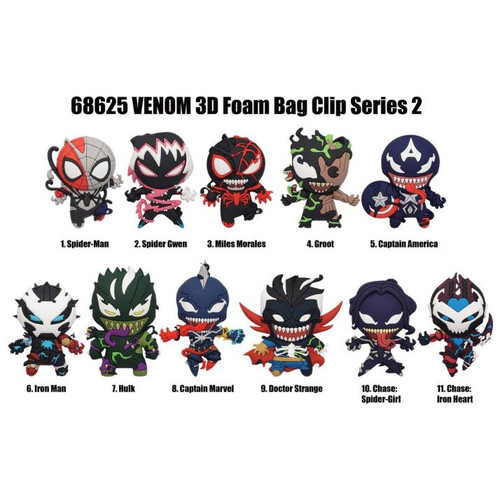 Marvel Venom 3-D Foam Keychains [1 Random Bag]