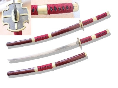 One Piece Zoro (Red) Samurai Sword (Metal) - Pure Blades