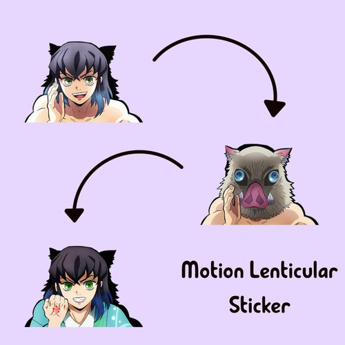 3D Motion Sticker (Demon Slayer) Inosuke Hashibira Face - Pure Blades
