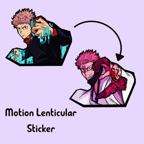 3D Motion Sticker (Jujutsu Kaisen) Yuji Itadori & Sukuna - Pure Blades
