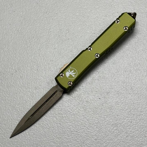 Microtech Ultratech Od Green Otf Knife Double Edge 346 Bronze M390