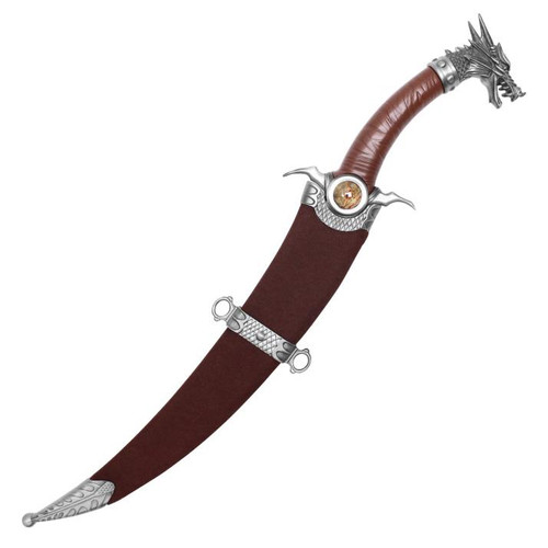 Pure Blades - Dragon Head Dagger | with Brown Scabbard