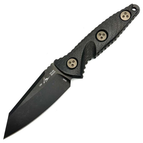 Microtech Socom Alpha Mini Warcom Black Carbon Fiber Fixed Blade (3.7 ...
