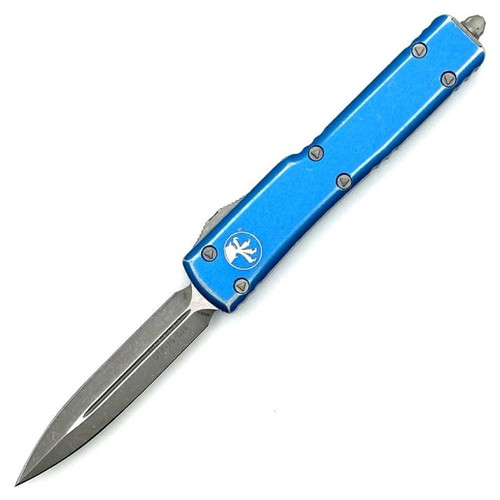 Microtech UTX-70 Distressed Blue OTF Knife Double Edge (2.41 ...