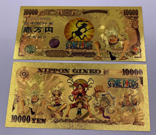 One Piece Anime (Luffy Gear 5 - Bending) Souvenir Coin Banknote - Pure ...