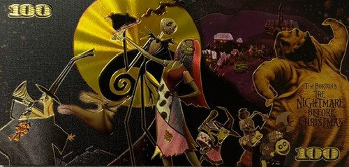 The Nightmare Before Christmas (Full Cast #1) Souvenir Coin Banknote ...