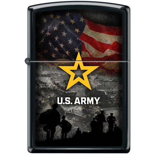 US Army Soldiers & Flag Zippo - Pure Blades