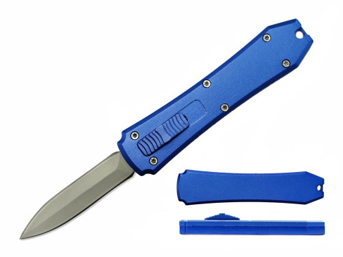 Blue Double Sided Mini OTF Knife | Pure Blades