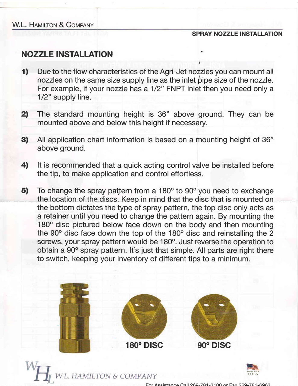 Boomless Flat Spray Nozzle 1/2" #5 Orifices (90° & 180° Caps Included ...