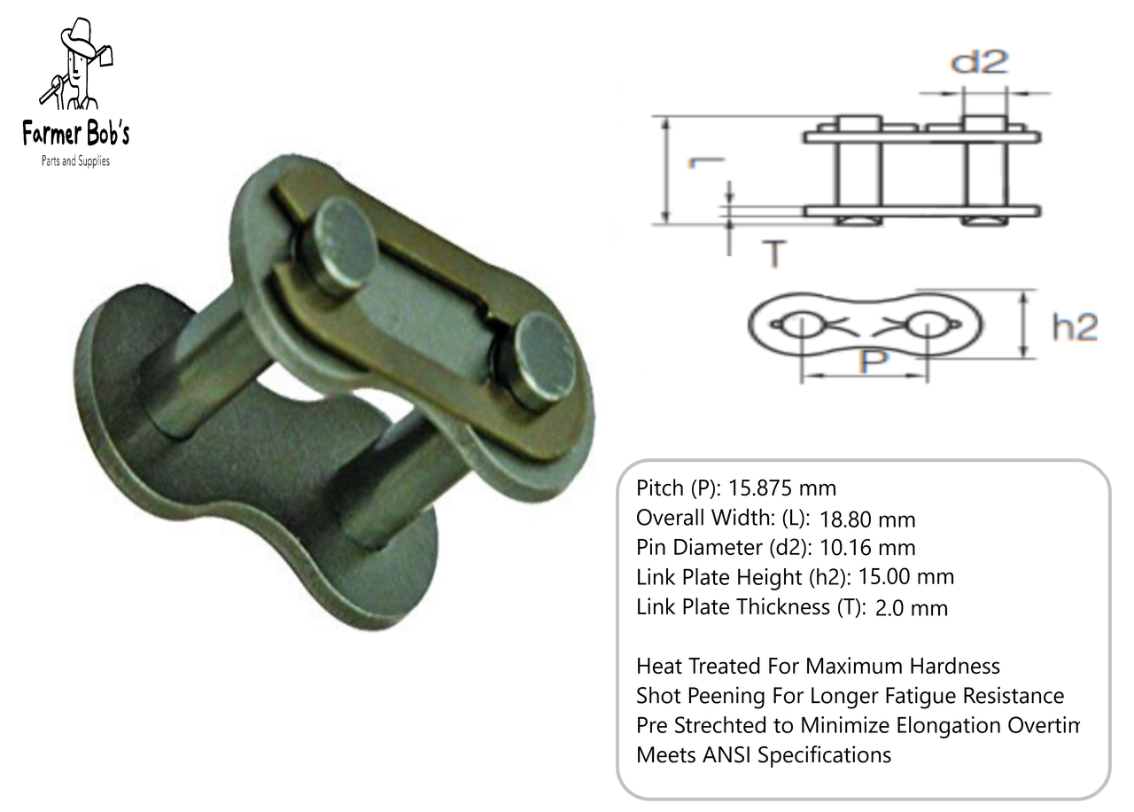 520-1, Roller Chain Connecting Link Standard ( Master Link ) | CL520 ...